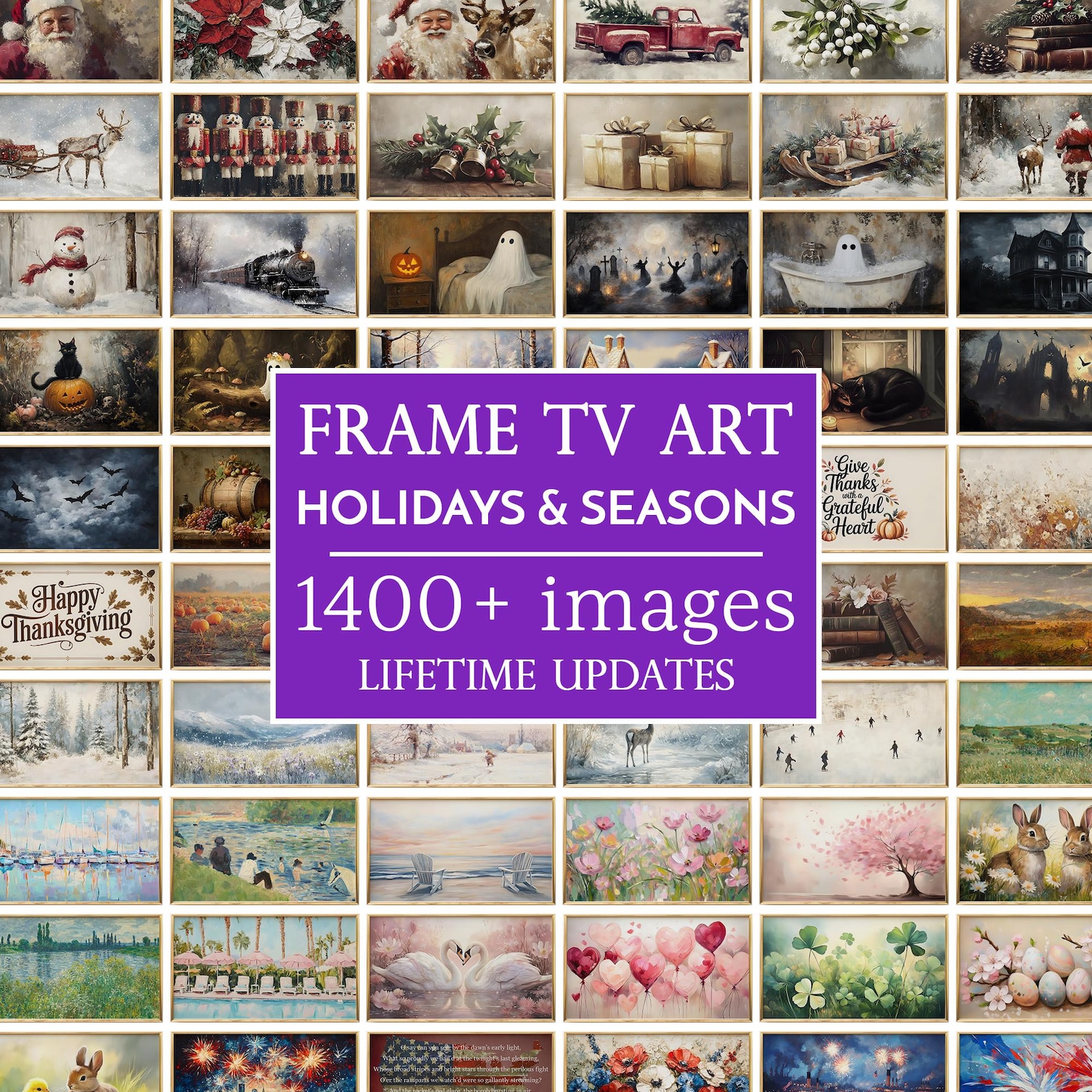 Frame TV Art Seasons & Holidays Mega Bundle 1400+ Christmas Spring ...