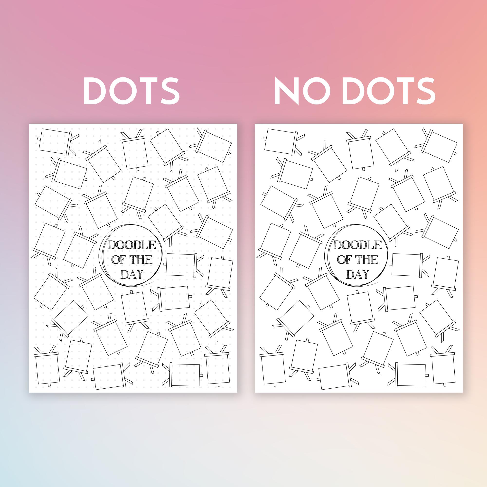 Easels Doodle of the Day PRINTABLE, Daily Doodle, Daily Coloring Page ...