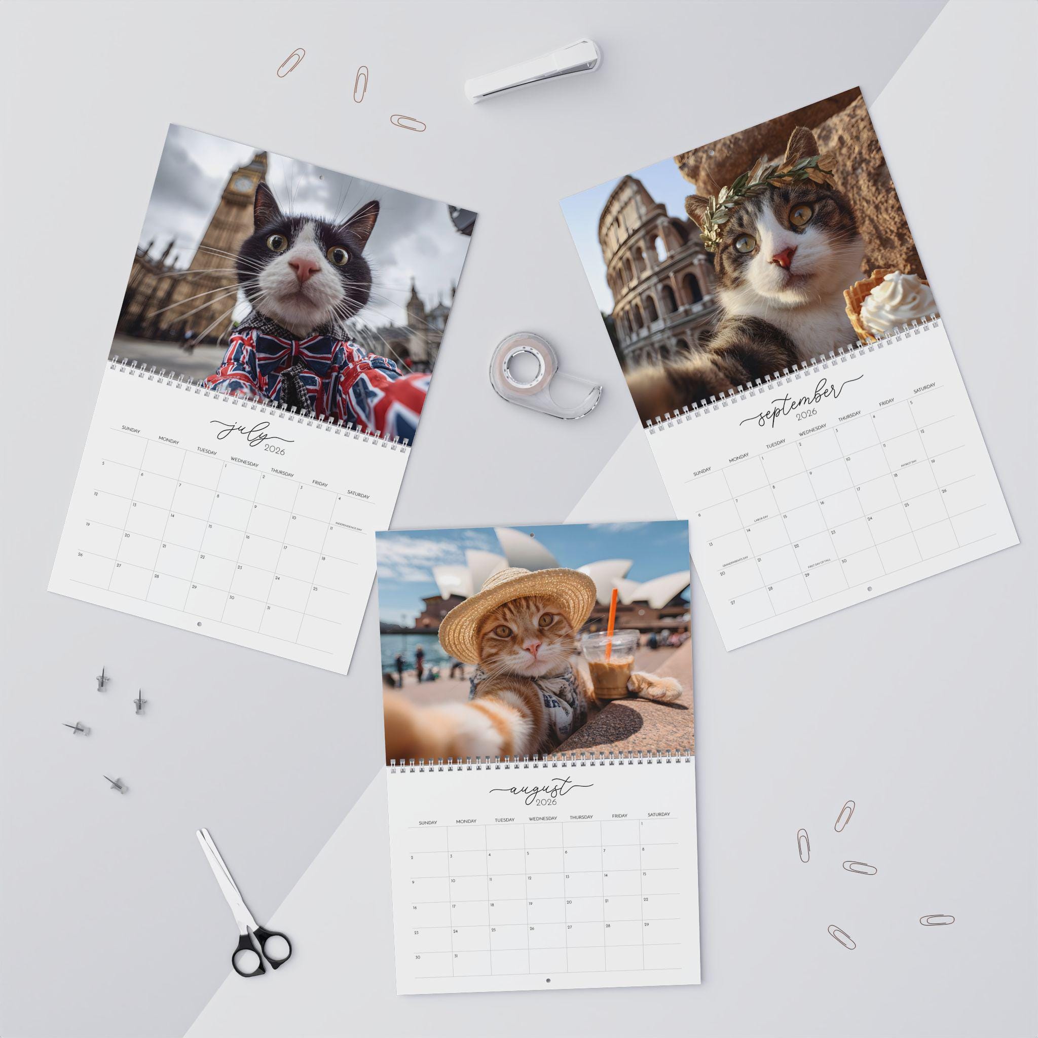 2026 Funny Cat Calendar Monthly Wall Calendar Planner for Pet Lover ...