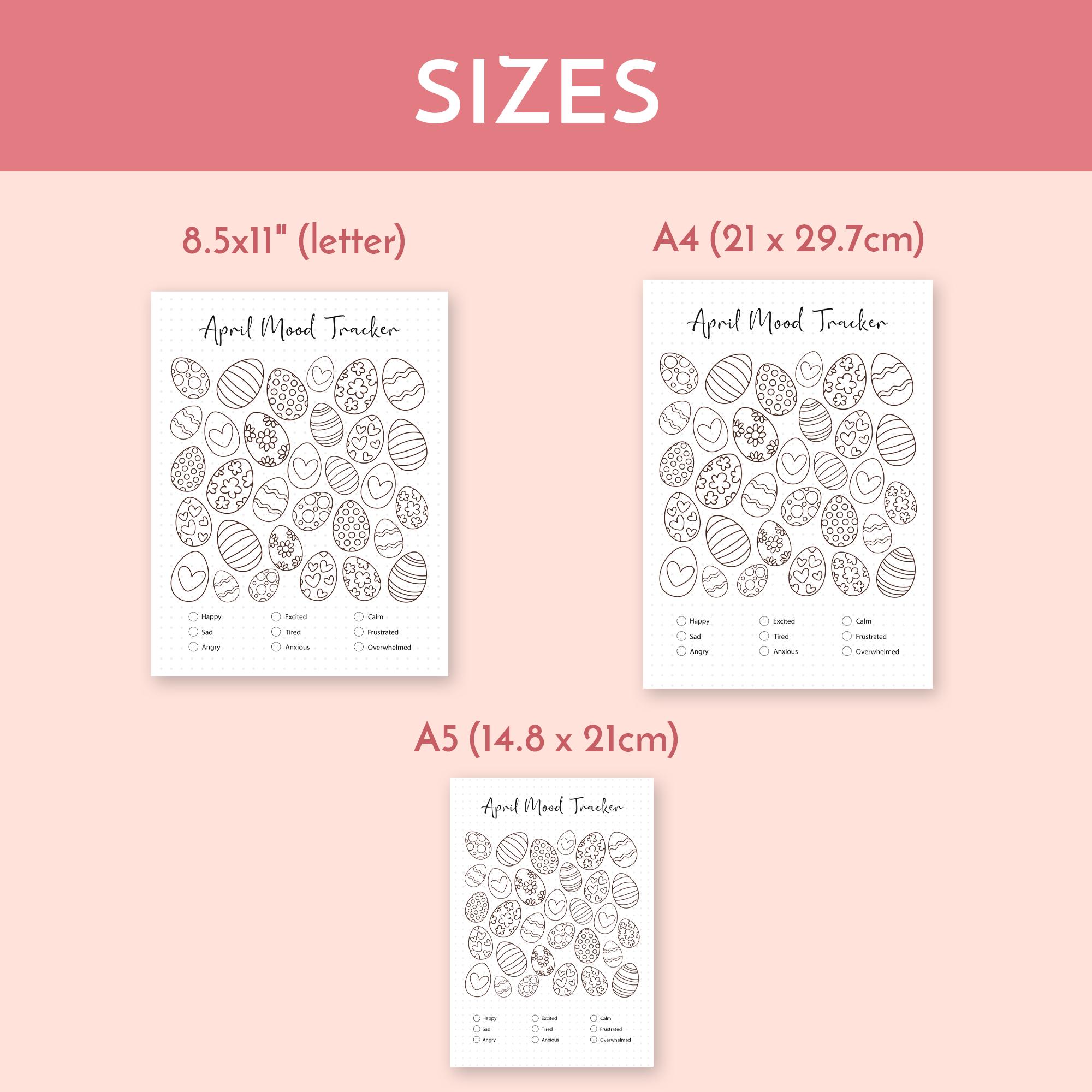 Mood Tracker Bundle PRINTABLE, Monthly Picture Mood Tracker Wheel ...