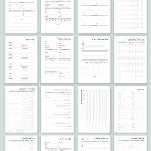 Household Planner Set PRINTABLE, Home Management Journal, Home ...