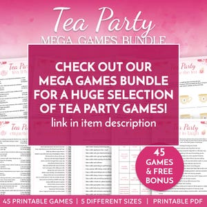 Spill the Tea Game Printable, Tea Party Game, Ladies' Tea Party ...