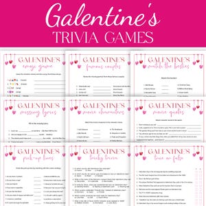 Galentine's Trivia Games Bundle Printable, Galentine's Day Quiz Games ...