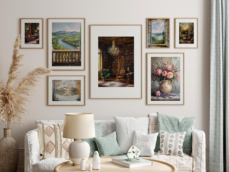 French Chateau Wall Art Set of 10 PRINTABLE Print Chateaucore Vintage ...