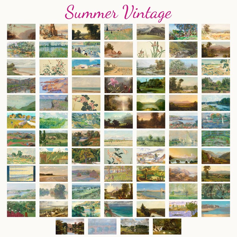 Summer Frame TV Art Bundle: 270+ Floral, Coastal, Vintage Images ...