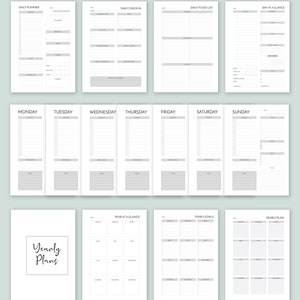 Daily Weekly Monthly Planner Set PRINTABLE, 2024 Daily Planner, Weekly ...