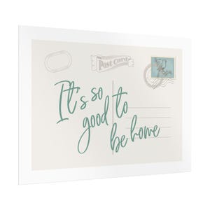 Retro Postcard Print It's so Good to Be Home Wall Art Vintage Travel ...