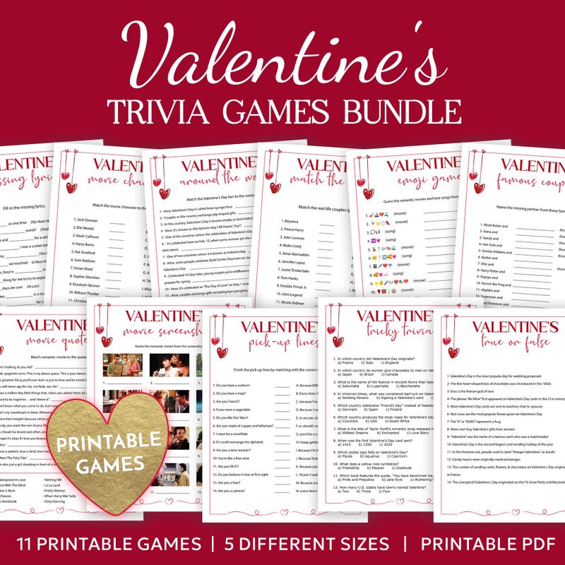 Movie Trivia Valentines - Etsy
