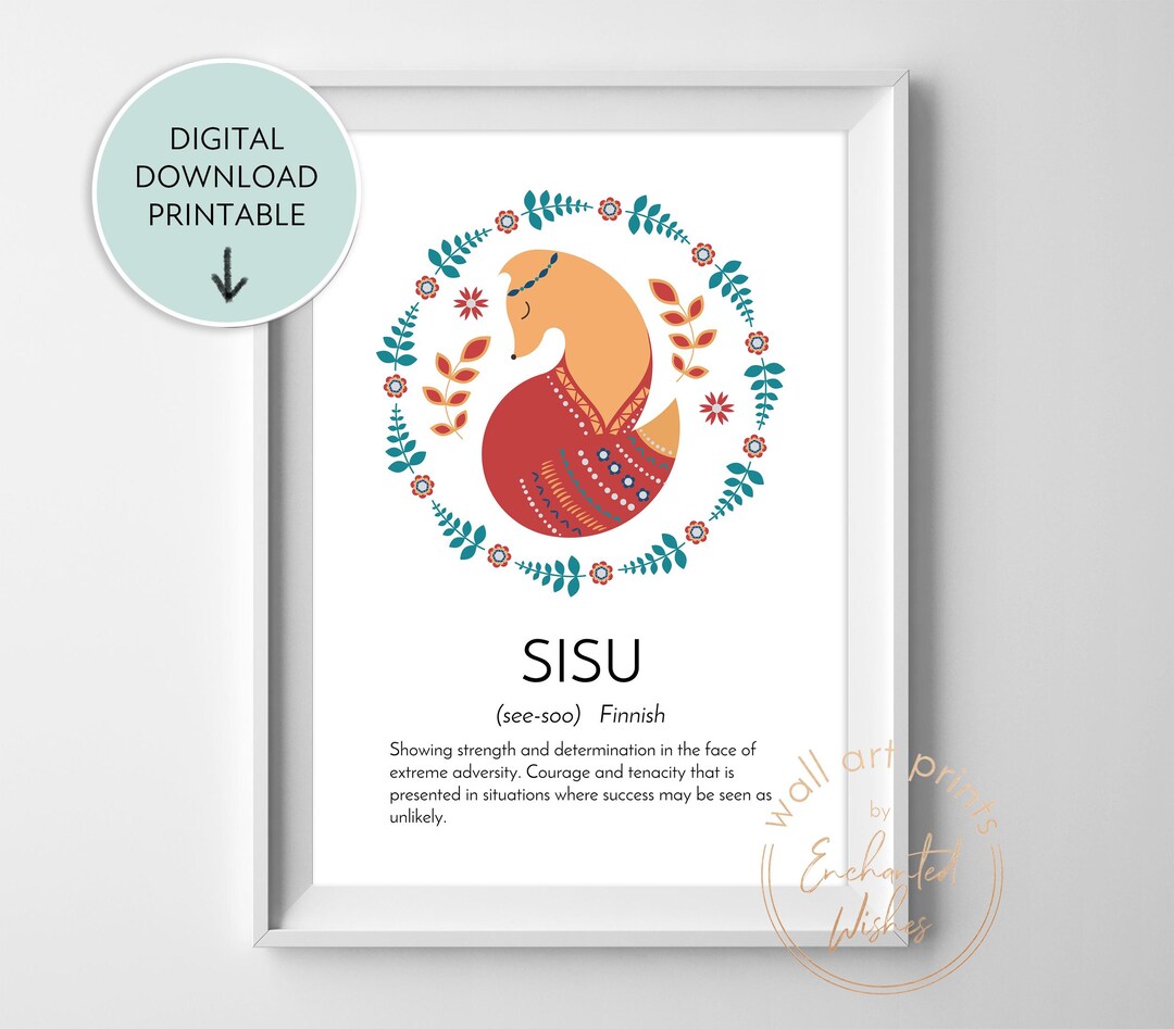 Sisu Definition Print PRINTABLE, Nordic Wall Art, Scandinavian Print ...