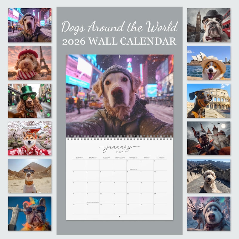 2026 Dog Calendars - Etsy