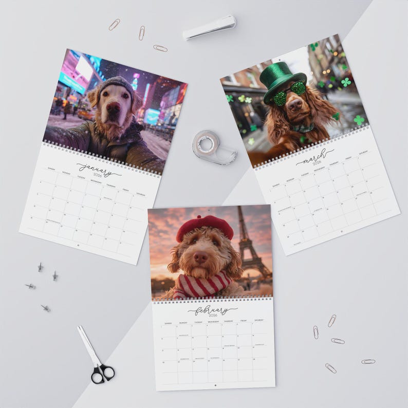 2026 Funny Dog Calendar Monthly Wall Calendar Planner for Pet Lover ...