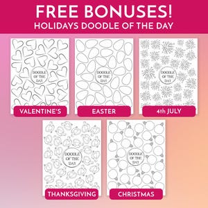 Monthly Doodle of the Day PRINTABLE Bundle, Daily Doodle, Daily ...