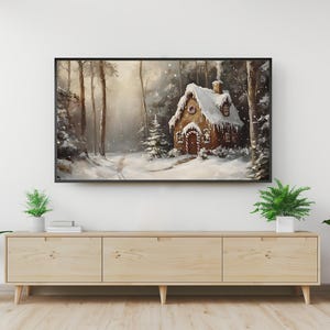 Vintage Christmas Frame TV Art Bundle Holiday Oil Painting Wall Decor ...