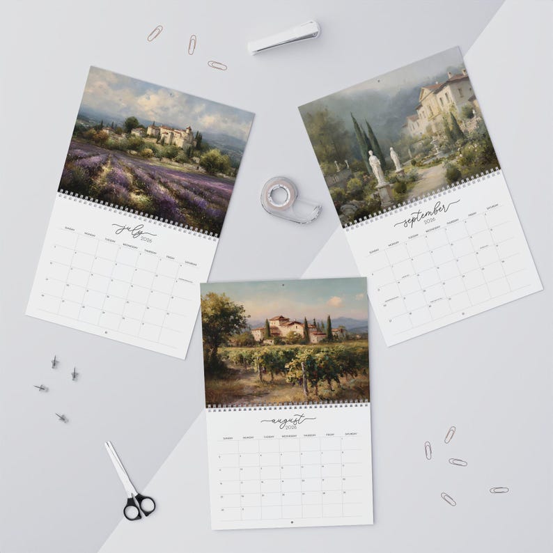 2026 French Chateau Calendar Chateaucore Aesthetic Monthly Wall Planner ...