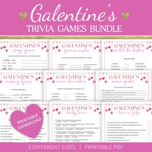Galentine's Trivia Games Bundle Printable, Galentine's Day Quiz Games ...
