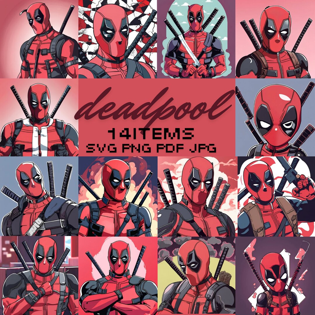 DEADPOOL, Deadpool Svg Bundle, Deadpool Png, Superhero Svg, Baby Dead ...