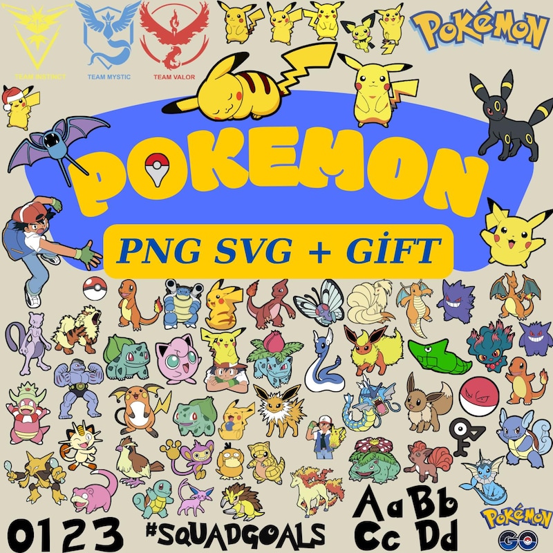 Pokemons Svg - Etsy