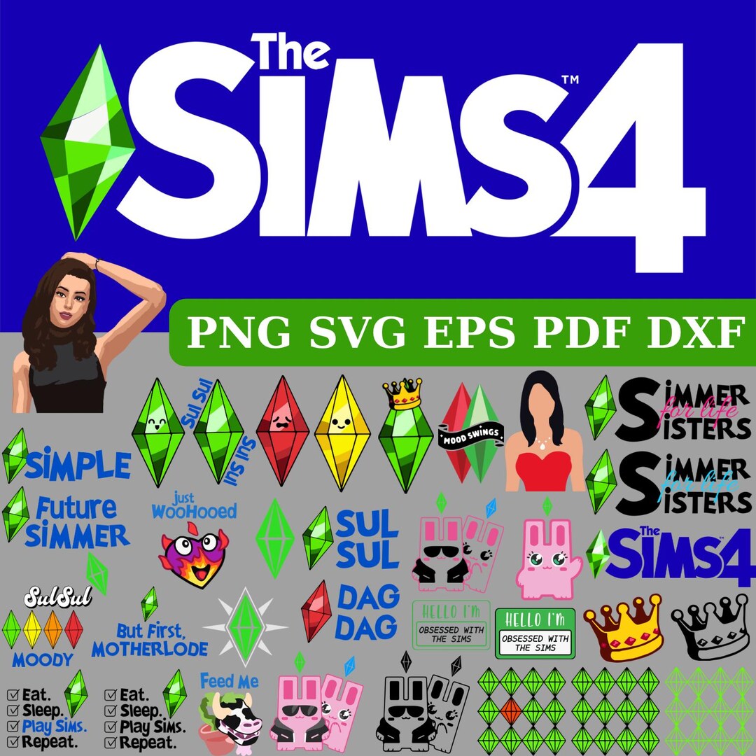 The Sims SVG, Funny Sims Addict SVG, the Sims 4 Clip Art Cricut ...