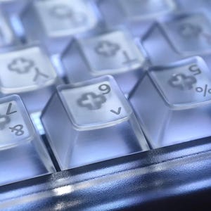 Keycaps PC Frosted Transparent White Version [advanced Transparent ...