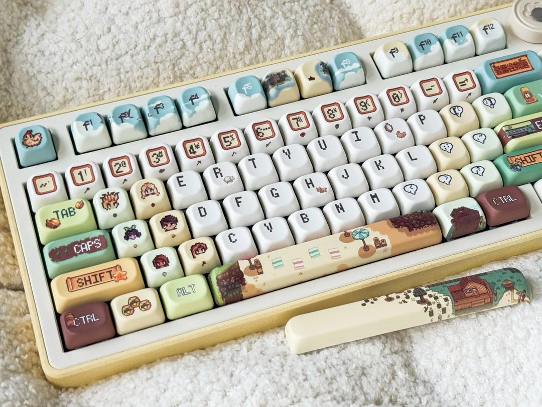 Stardew Valley Pixel Style Eoa/cherry Full Set Keycaps - Etsy