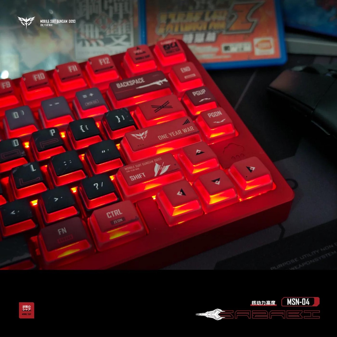 Sazabi Nuclear-powered PBT Transparent Keycaps - Etsy