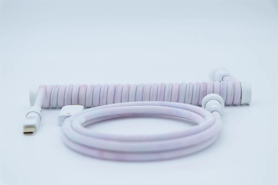 Gradient Color Mechanical Keyboard Coiled Cable USB to Type-c - Etsy