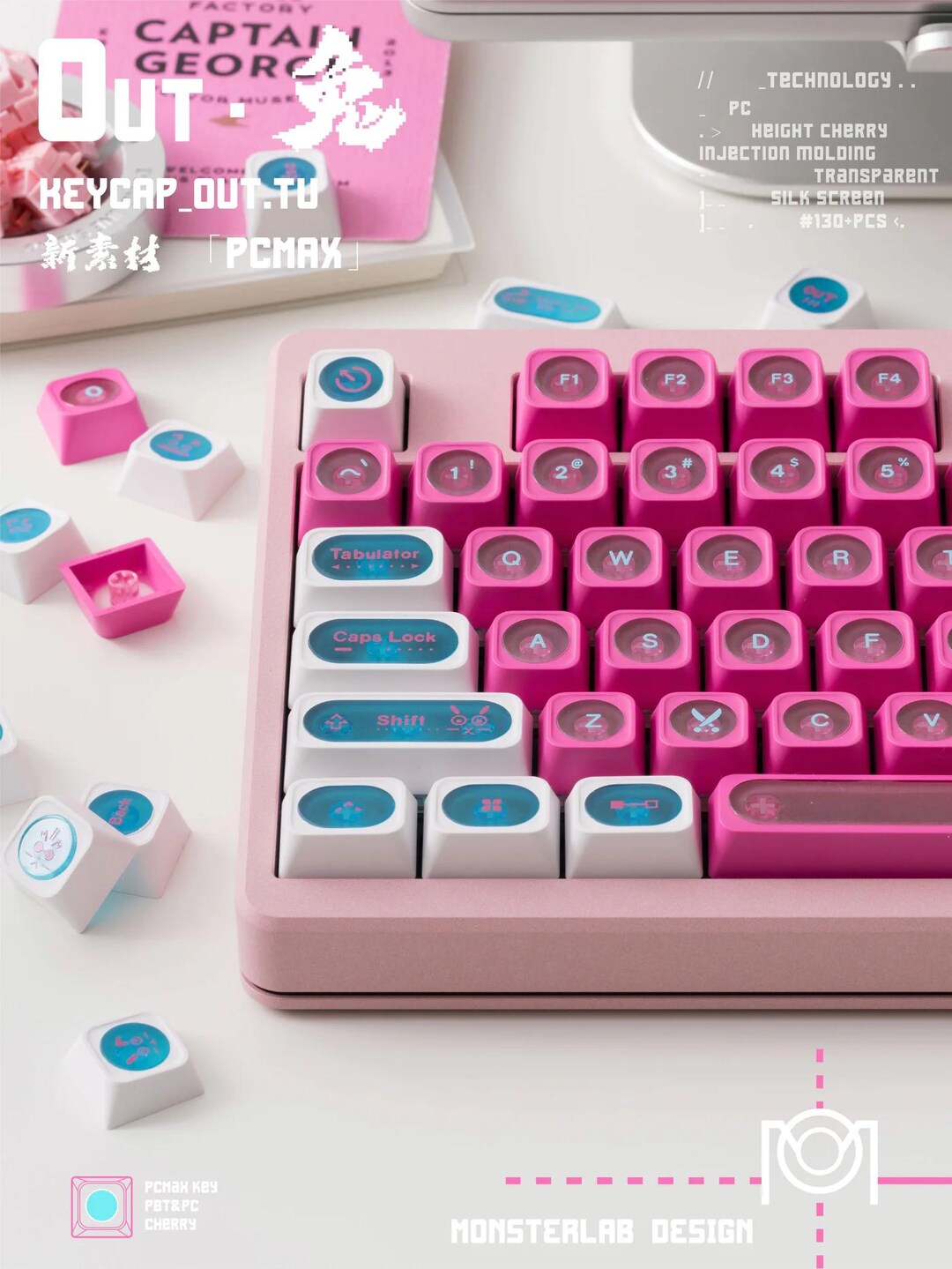 Keycaps Out.rabbit DVA Colorway Pink Translucent. 135keys OEM - Etsy