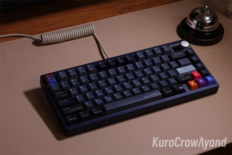 Programmer-themed hello World Keycaps Black/white/grey - Etsy UK