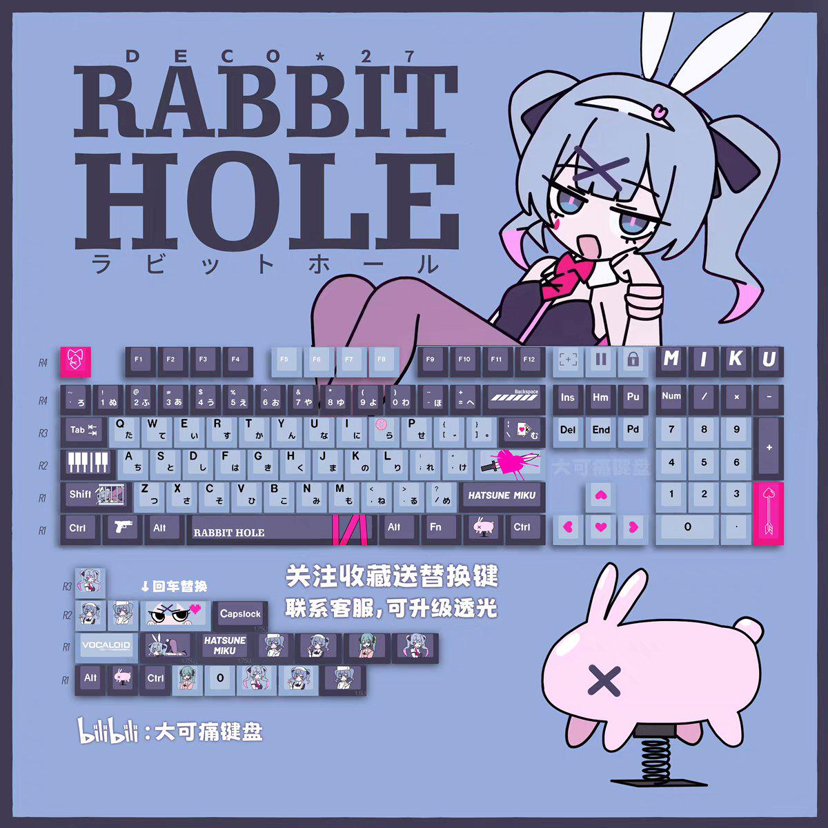Hatsune Miku Rabbit Hole Keycaps - Etsy