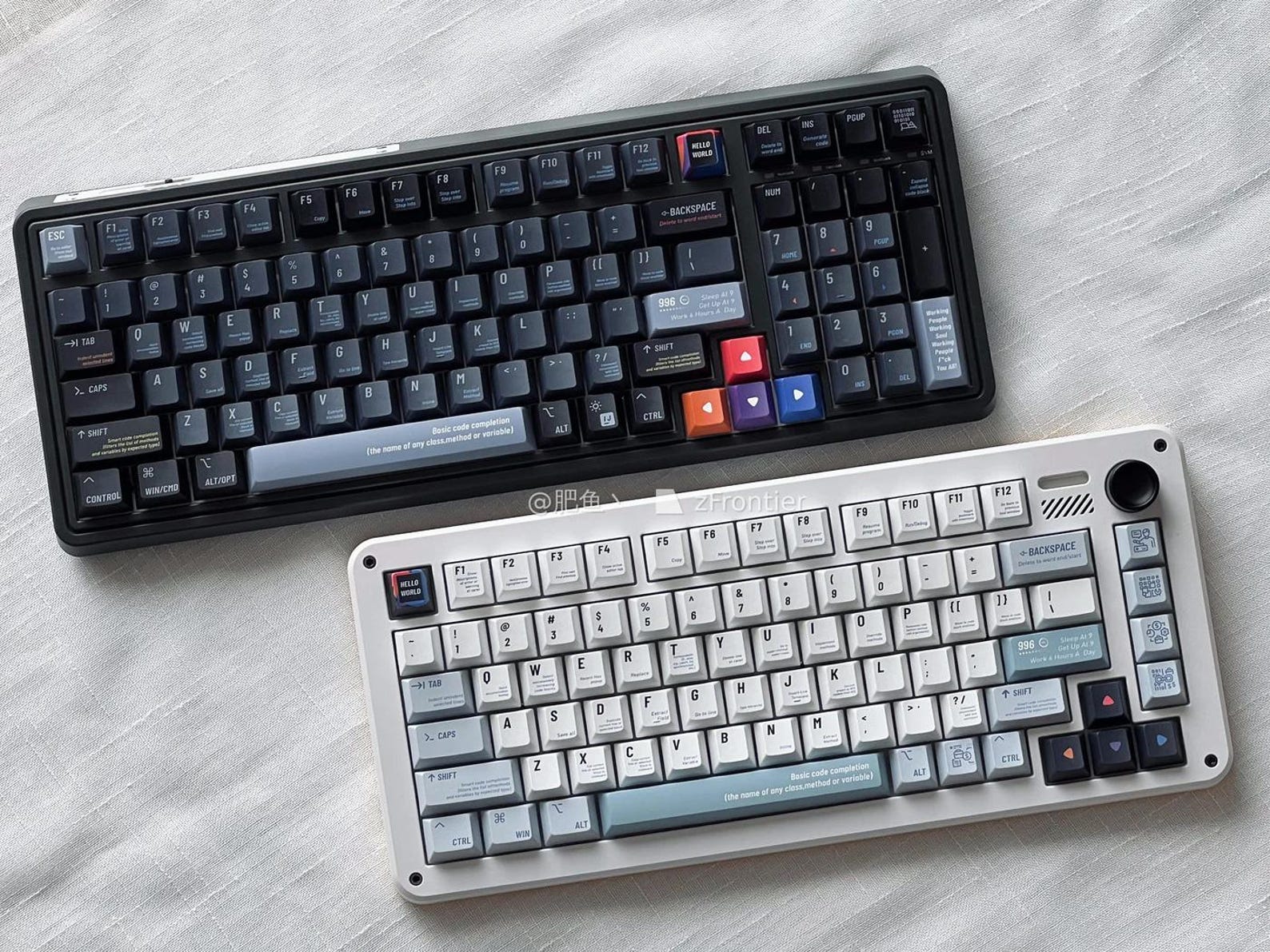 Programmer-themed hello World Keycaps Black/white/grey - Etsy UK