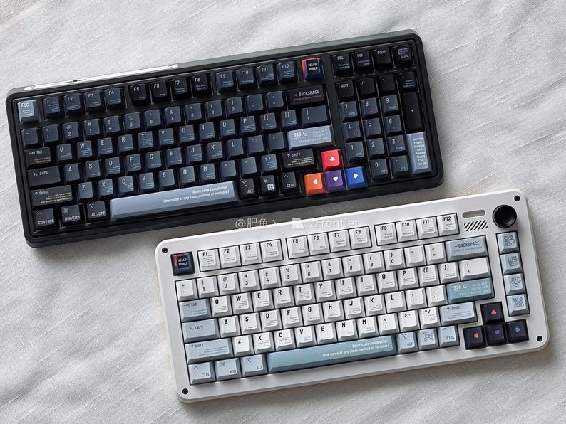 Programmer-themed hello World Keycaps Black/white/grey - Etsy UK