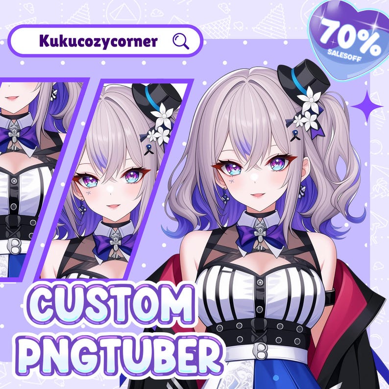 Pngtuber Character Custom Pngtuber Pngtuber Model Pngtuber Design Cute ...