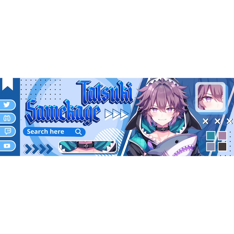 Custom Twitch Banner | Twitch Banner | Anime Banner | Anime Twitch ...