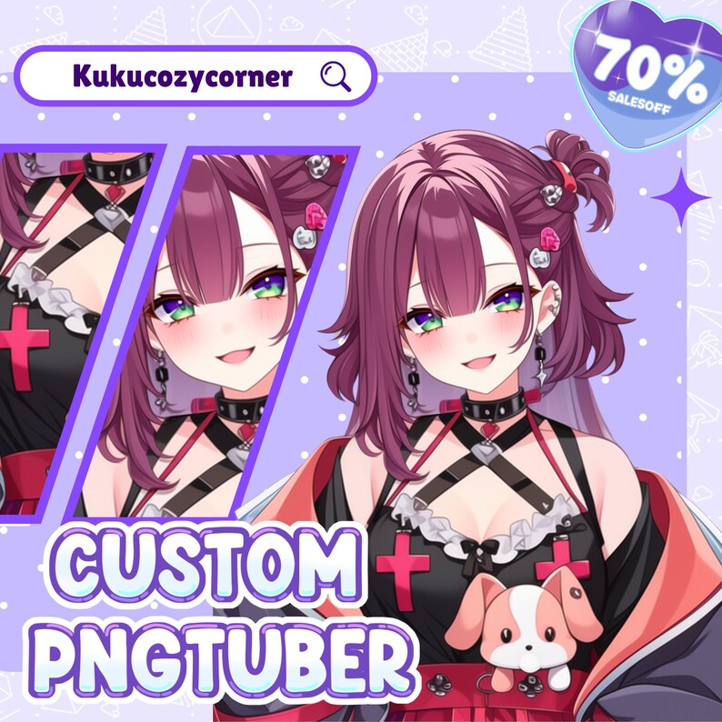 Pngtuber Character Custom Pngtuber Pngtuber Model Pngtuber Design Cute ...