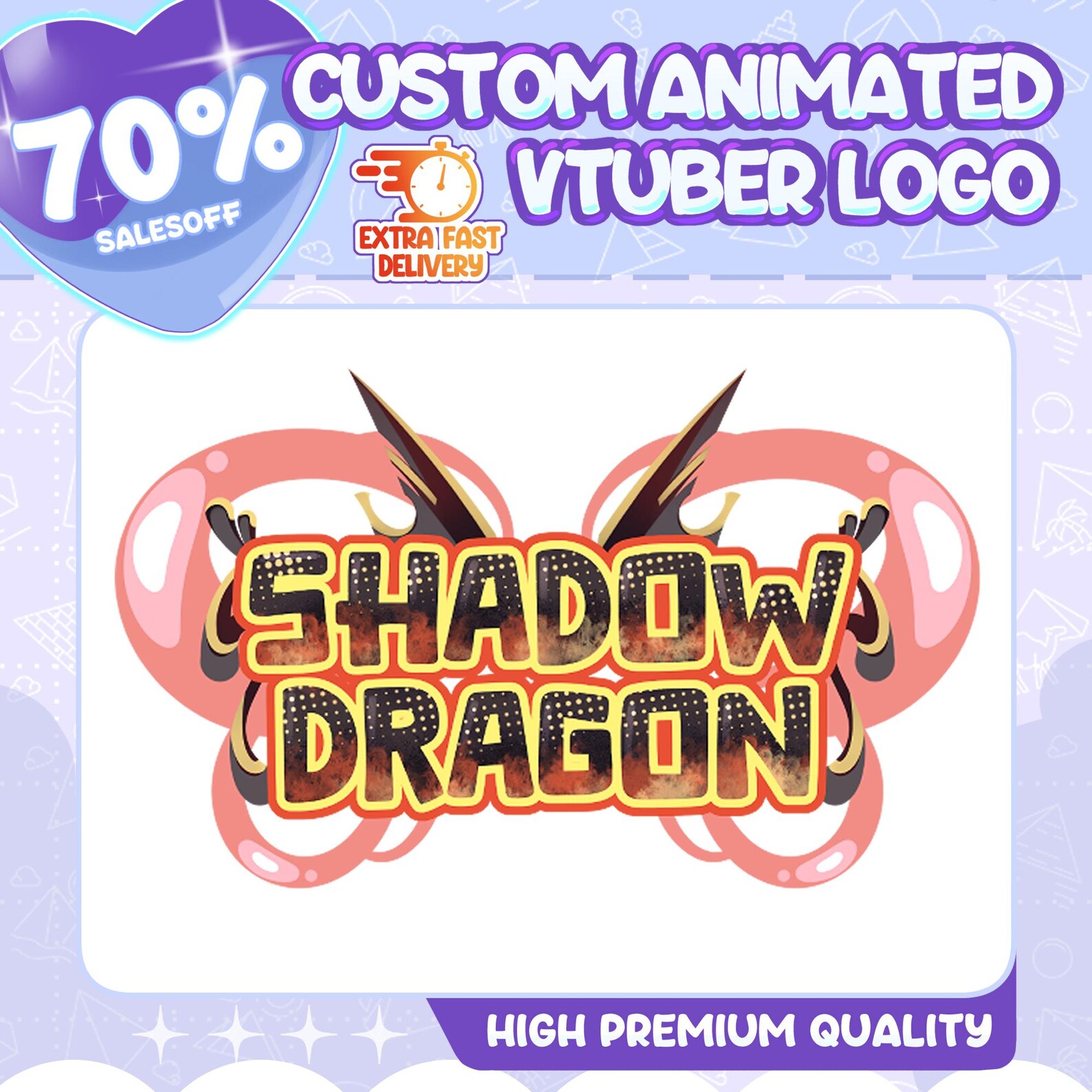 Custom Vtuber Logo Text or Animated | Custom Vtuber Logo Kawaii ...
