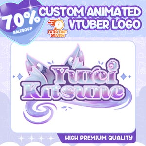 Custom Cute Vtuber Logo Animation for Stream, Vtuber Logo Kawaii ...