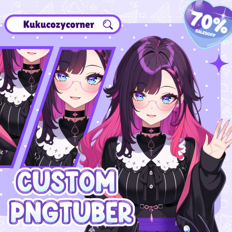 Pngtuber Character Custom Pngtuber Pngtuber Model Pngtuber Design Cute ...