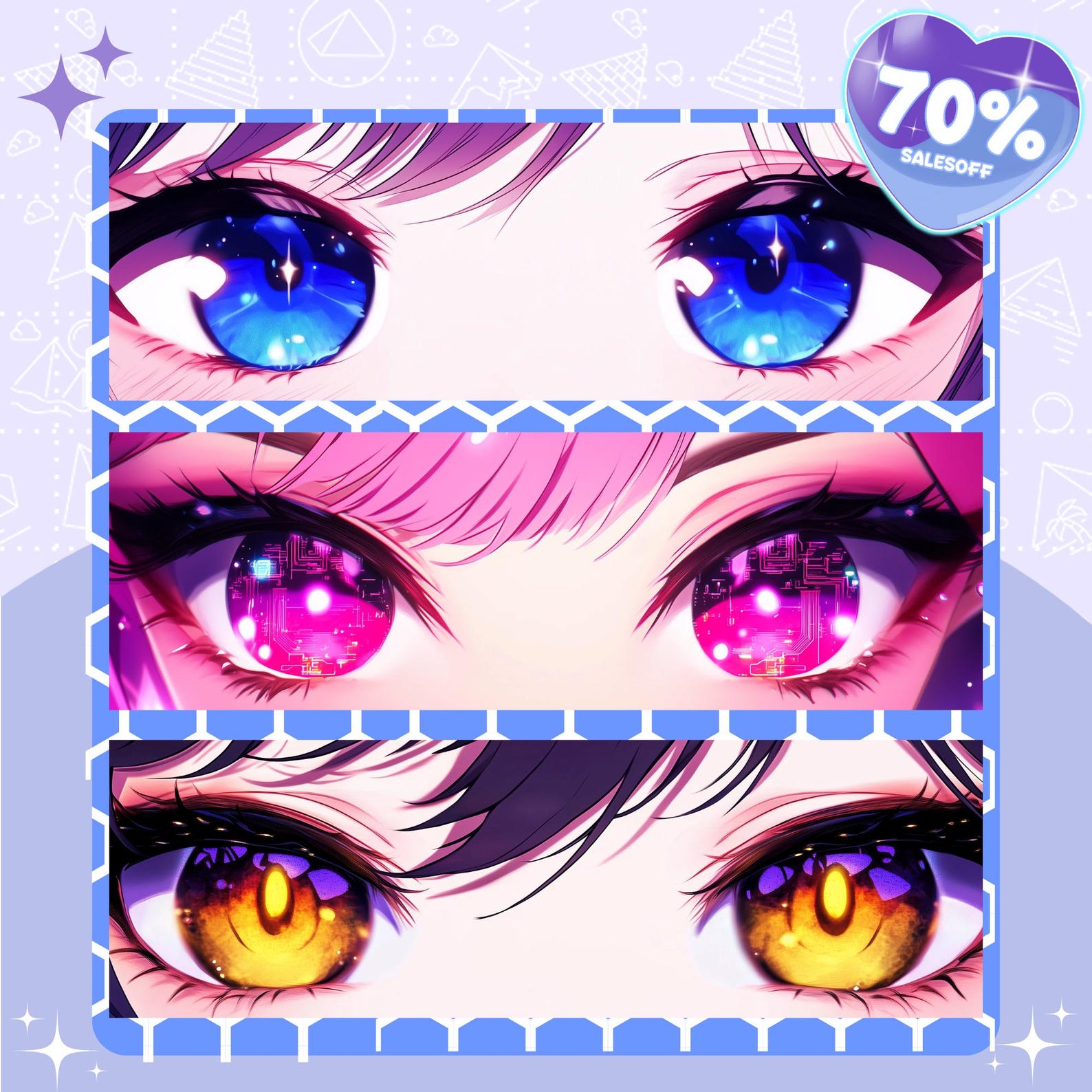 Custom Eye Banner Banner Cute Banner Banner Design Custom Banner Kawaii ...