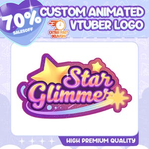 Custom Vtuber Logo Text or Animated | Custom Vtuber Logo Kawaii ...