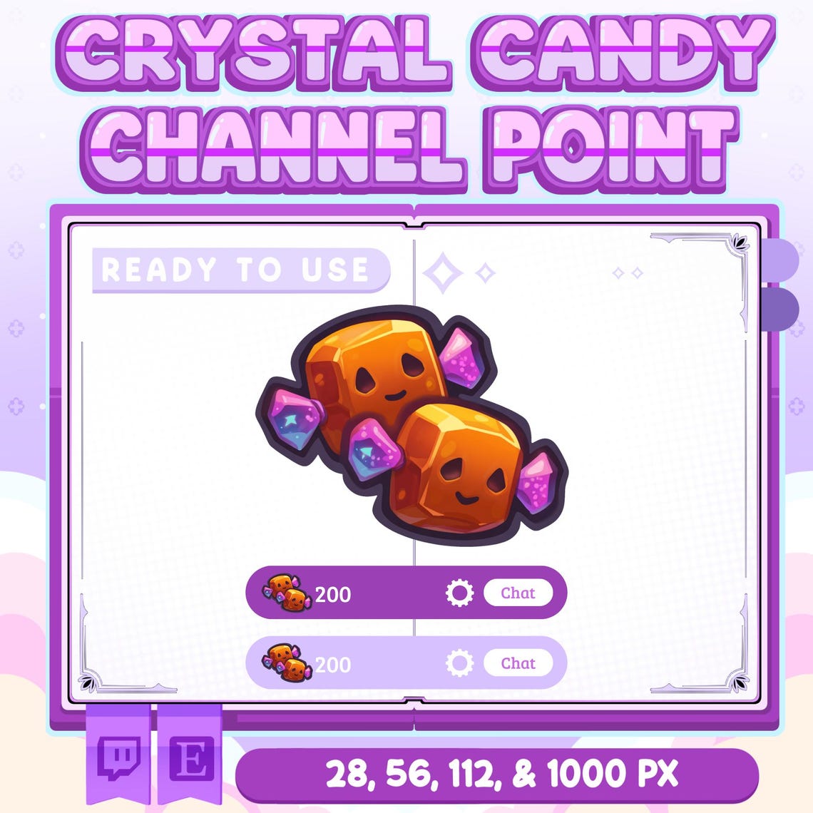 Crystal Candy Channel Points | Channel Point | Sub Bagdes | Digital ...