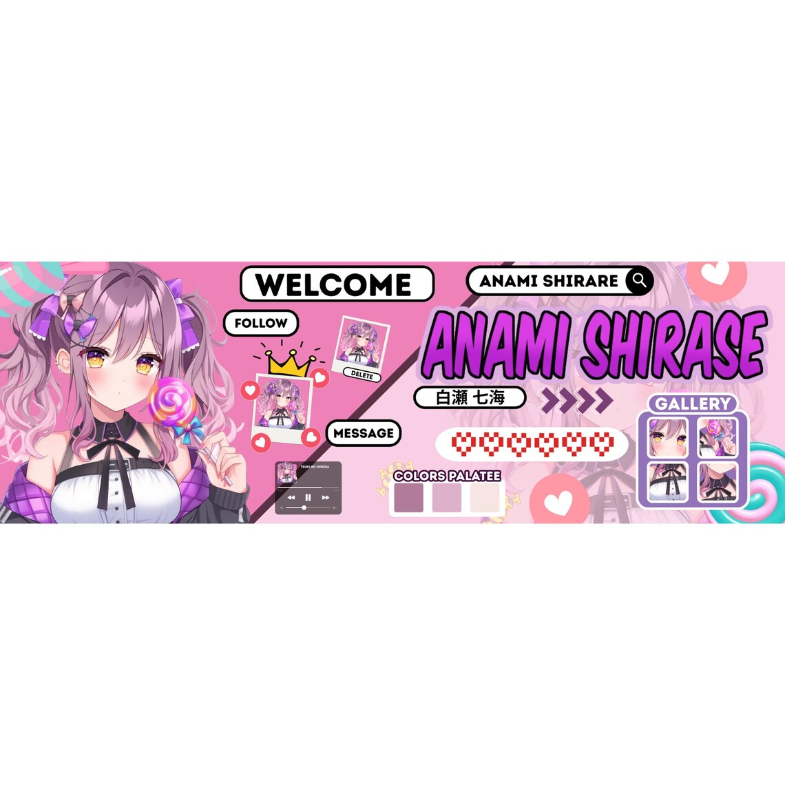 Custom Twitch Banner | Twitch Banner | Anime Banner | Anime Twitch ...