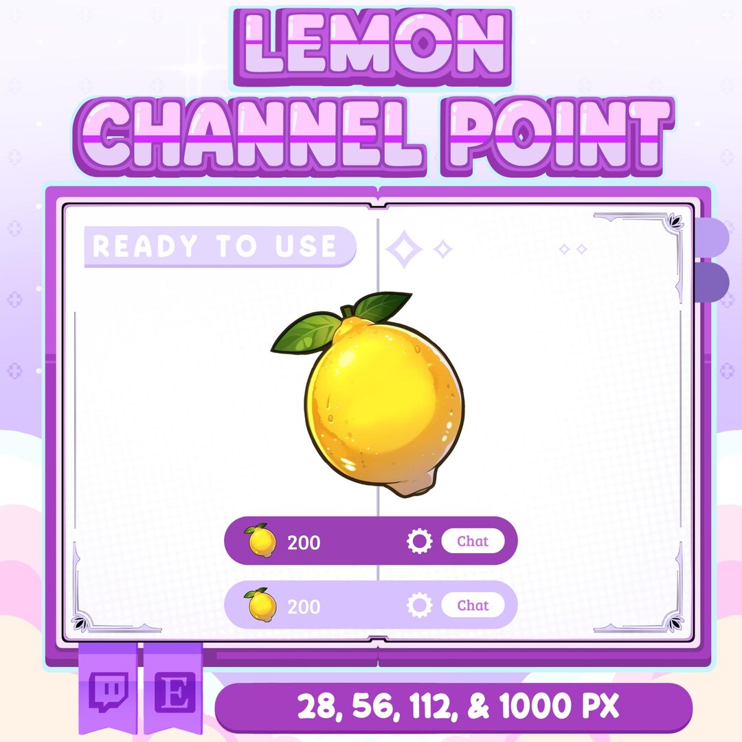 Lemon Channel Points | Channel Point | Sub Bagdes | Digital Download ...