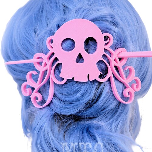 Crescent Moon Celestial Bun Holder Hair Cage 3D Printed Long - Etsy