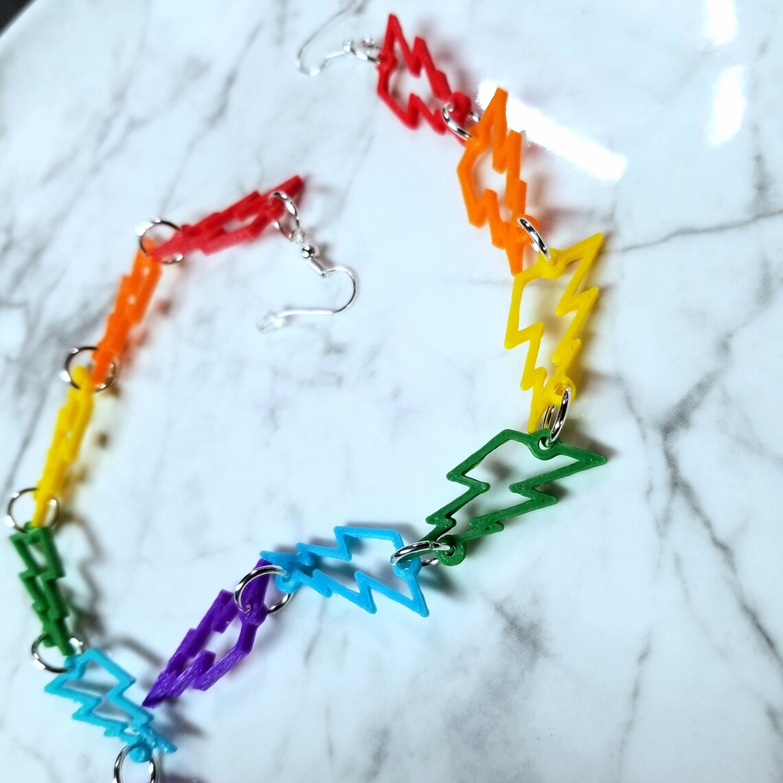 Rainbow Lightning Bolt Retro Fashion Dangle LGBTQ Gay Pride | Etsy