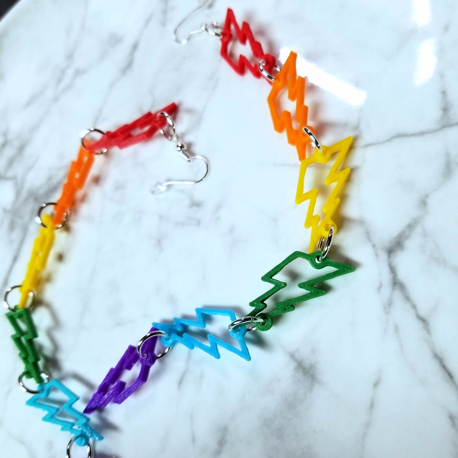 Rainbow Lightning Bolt Retro Fashion Dangle LGBTQ Gay Pride | Etsy