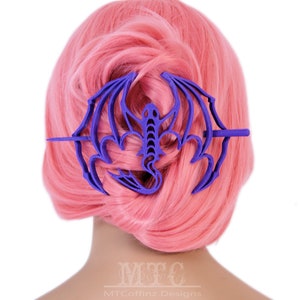 Dragon Bun Holder Hair Cage 3D Printed Mythical Creature Long Hair ...