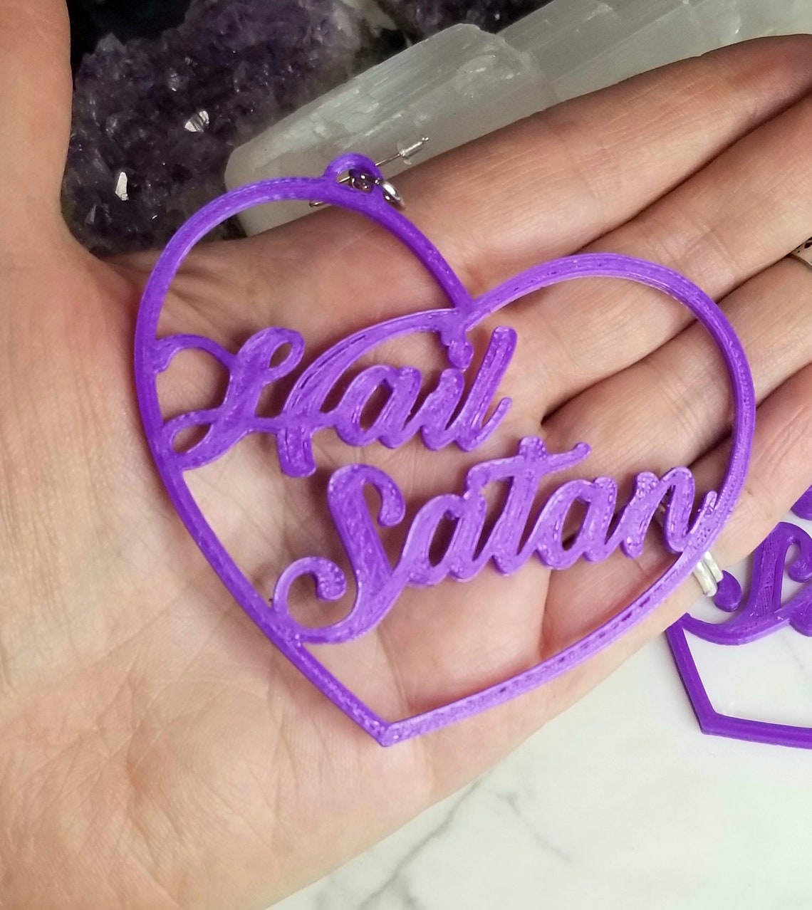 Hail Satan Heart Hoop Lucifer Satanism Plant Based Eco Plastic - Etsy