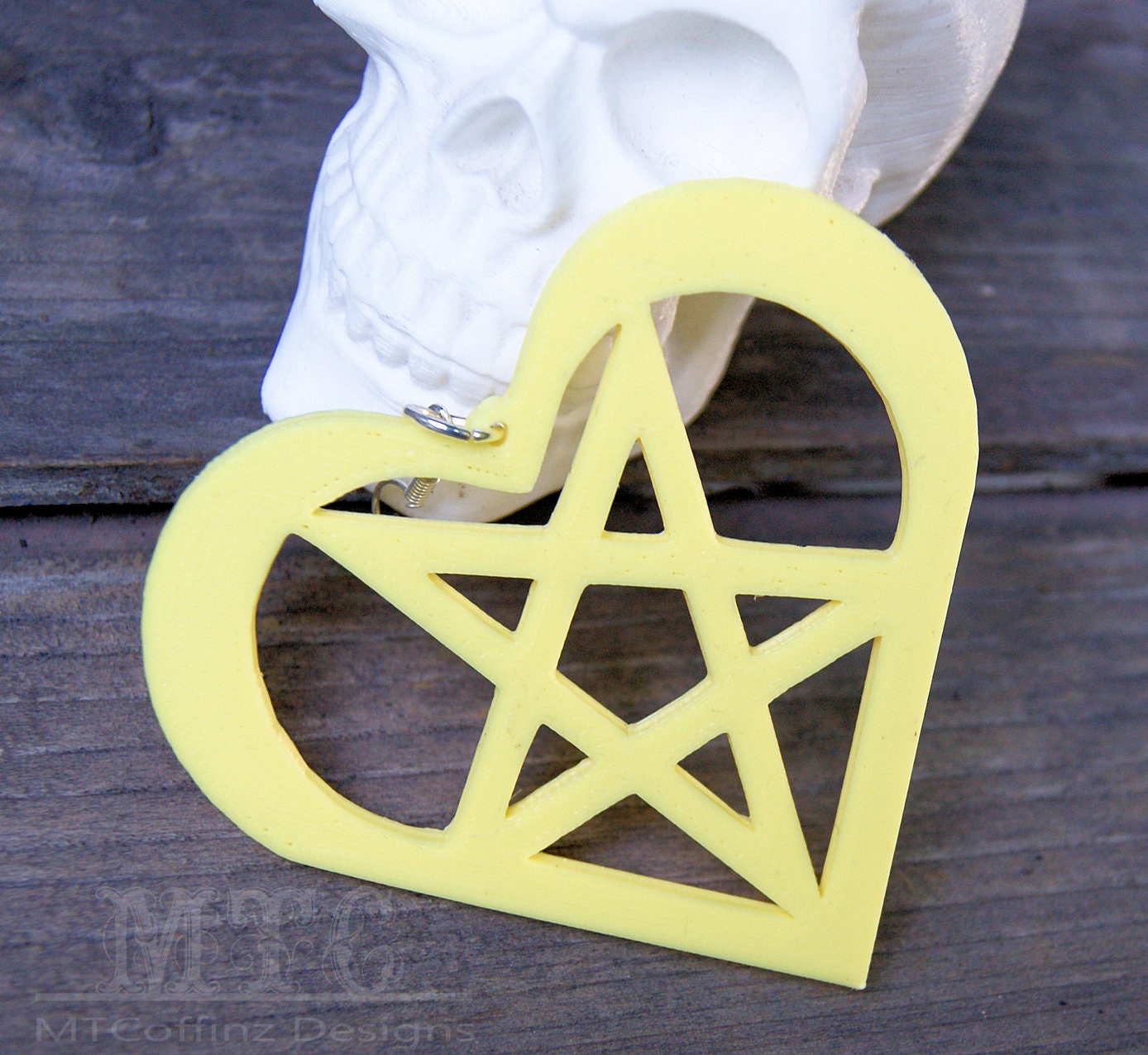 Pentagram Heart 3D Printed Pastel Goth Creepy Cute Pentacle | Etsy