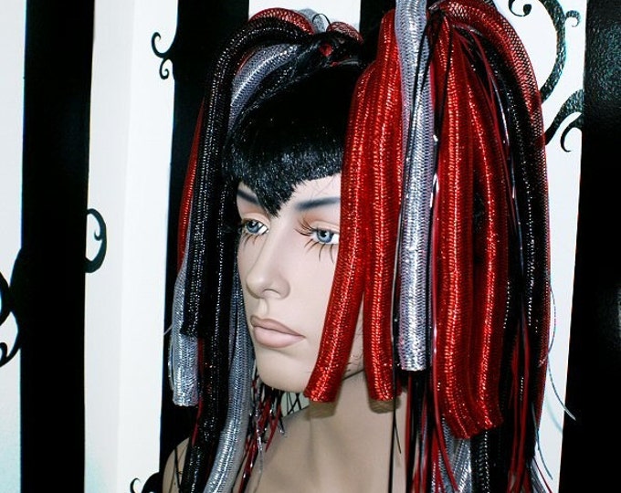 Bright Red Black Mini Starter Crin Cyber Lox Dreads - Etsy