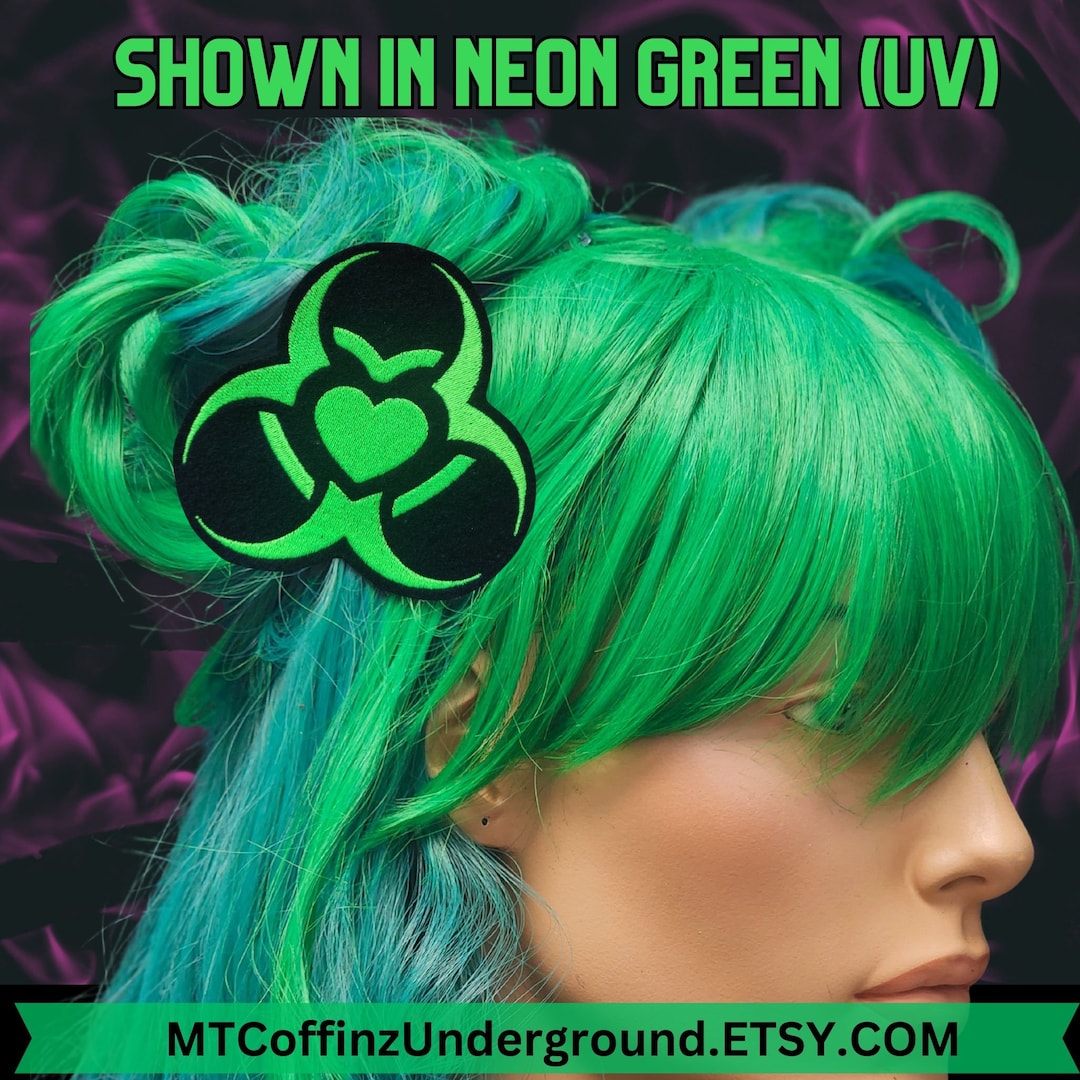 Biohazard Heart Symbol Hair Clip Bio-heart Snapclip Hair Accessory ...